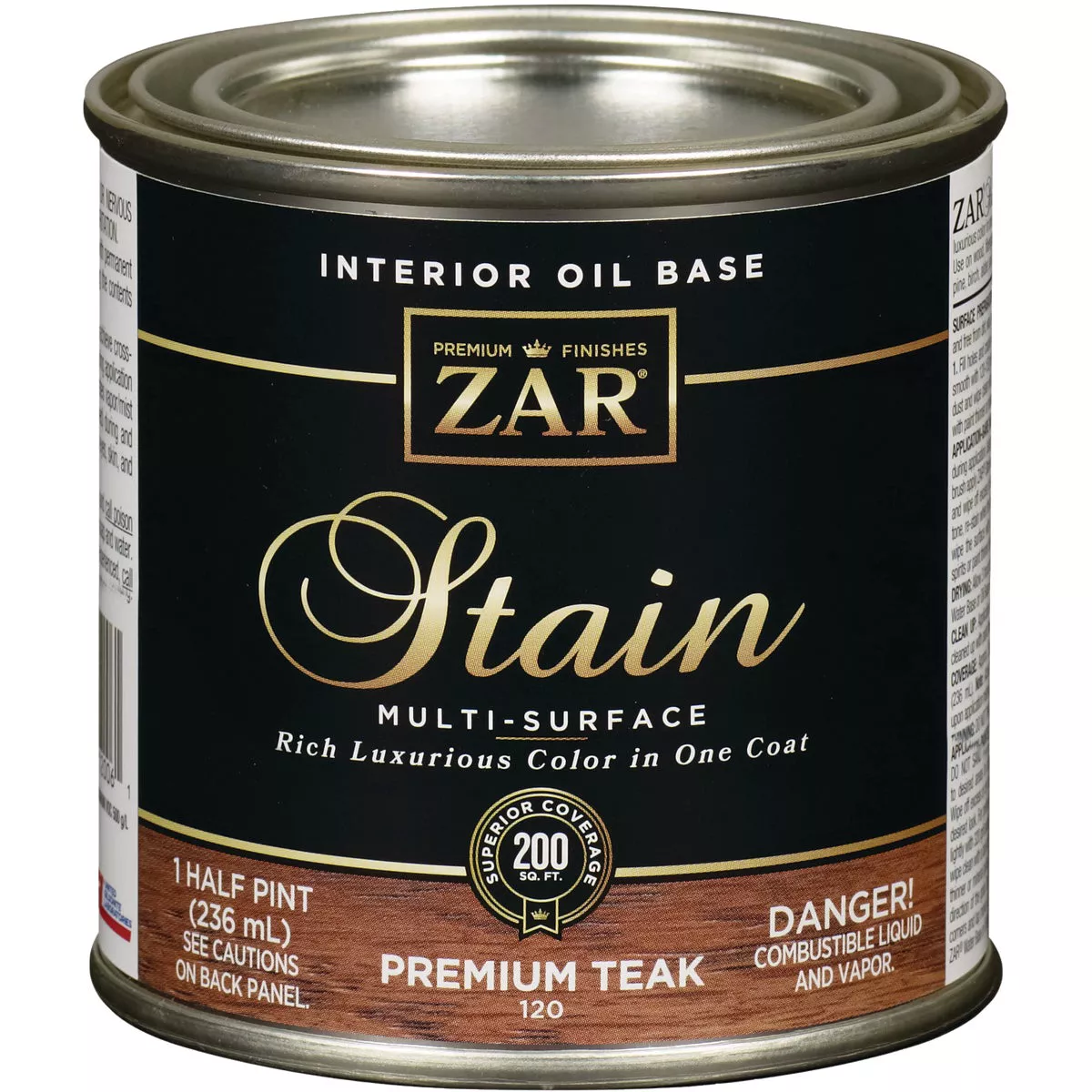 ZAR Oil-Based Wood Stain, Premium Teak, 1/2 Pt. | Do it Best