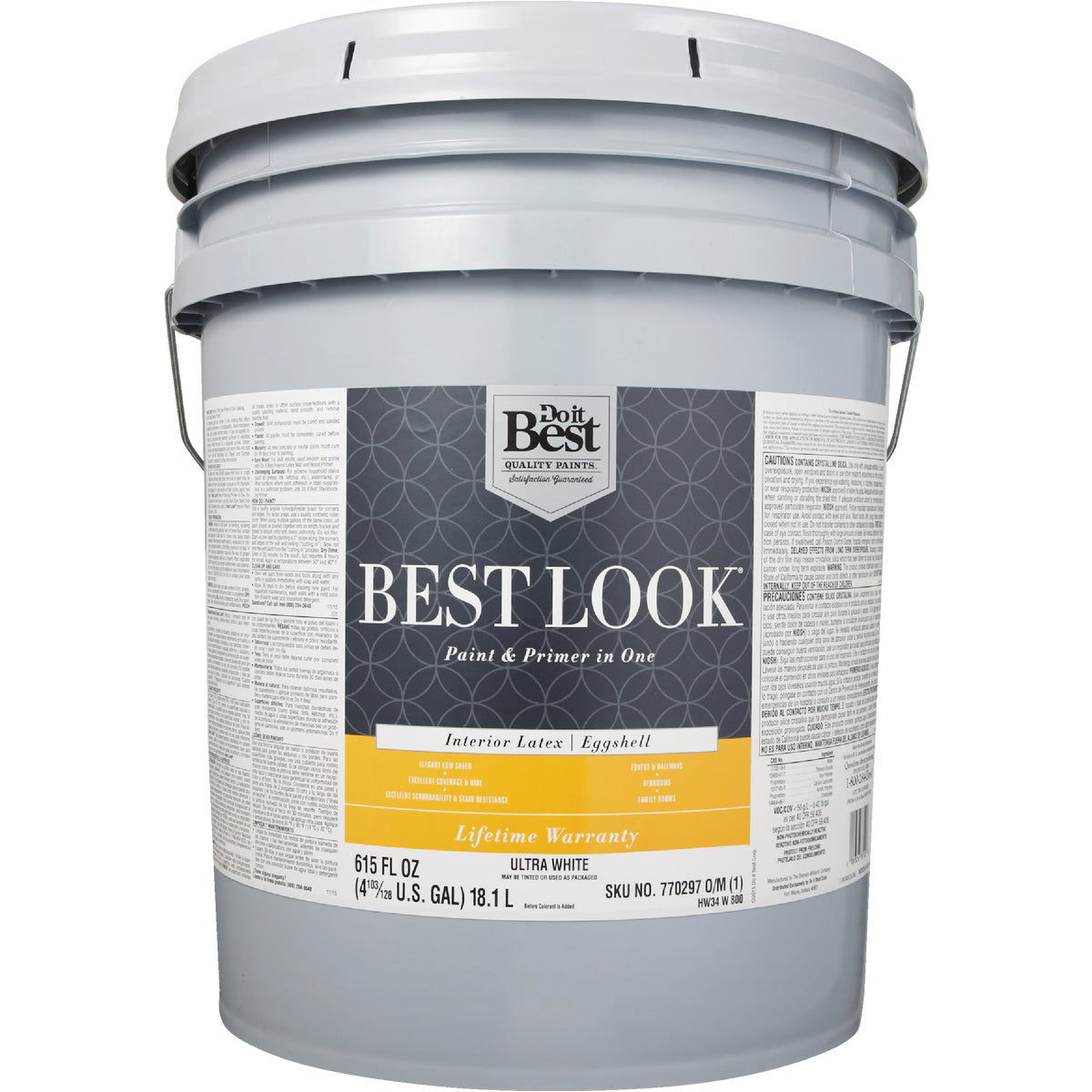 Best Look Latex Premium Paint & Primer In One Eggshell Interior Wall ...