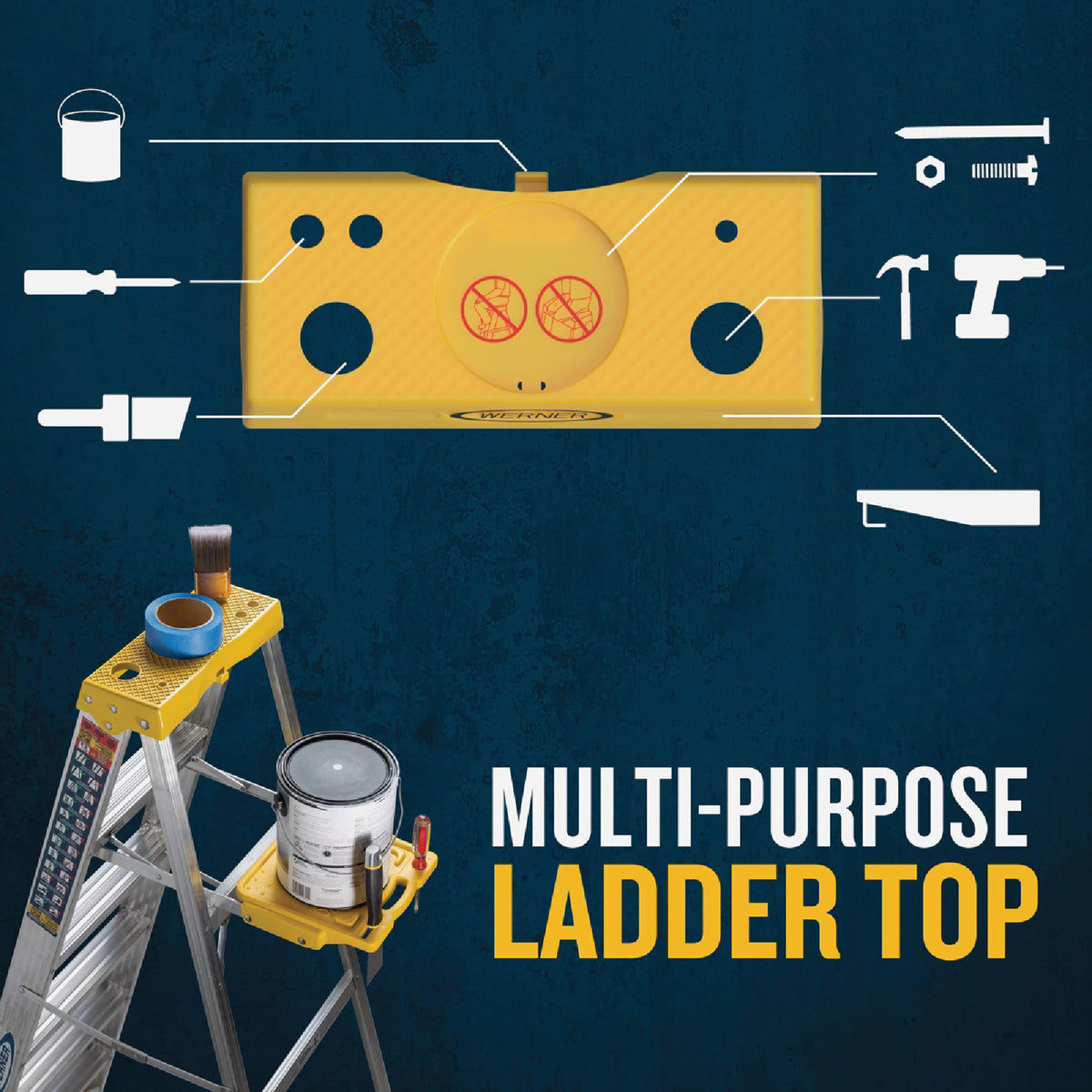 Werner 6 Ft. Aluminum Step Ladder with 250 Lb. Load Capacity Type I ...