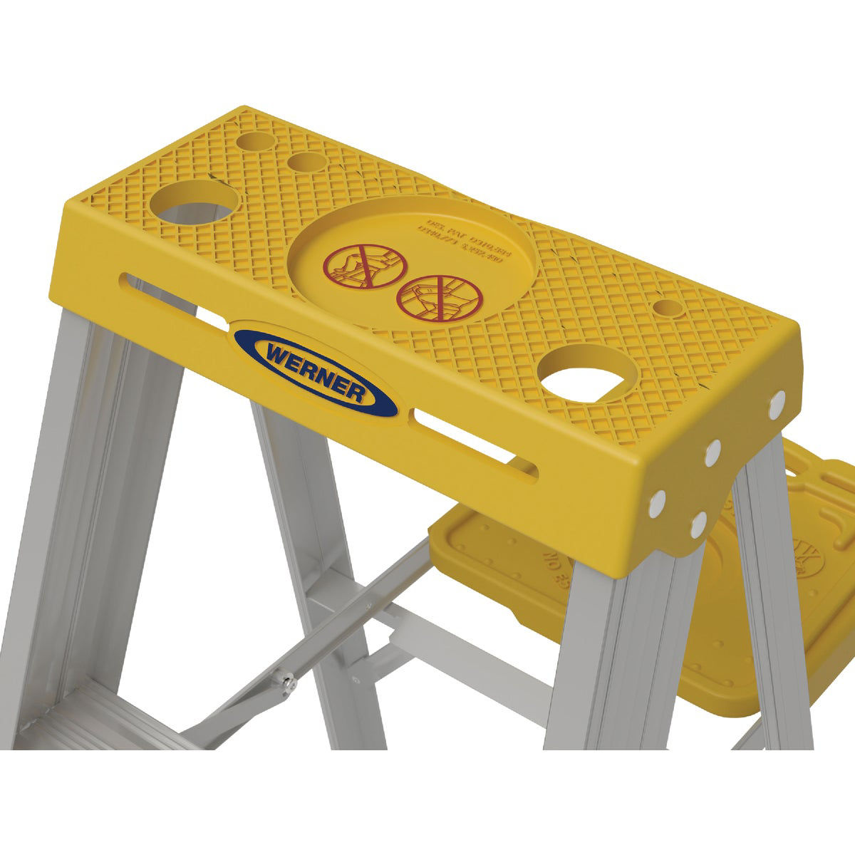 Werner 6 Ft. Aluminum Step Ladder with 250 Lb. Load Capacity Type I ...