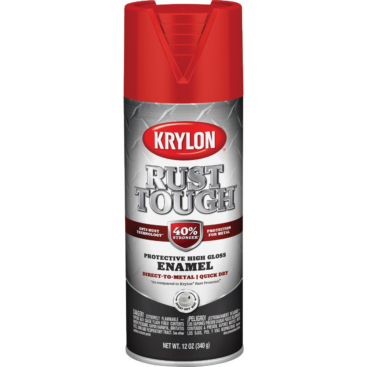 Krylon Rust Tough 12 Oz. Gloss Alkyd Enamel Spray Paint, Radiant Red ...