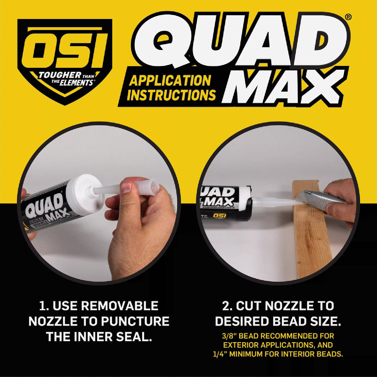 OSI QUAD MAX 9.5 Oz. Window, Door & Siding Sealant, White | Do it Best