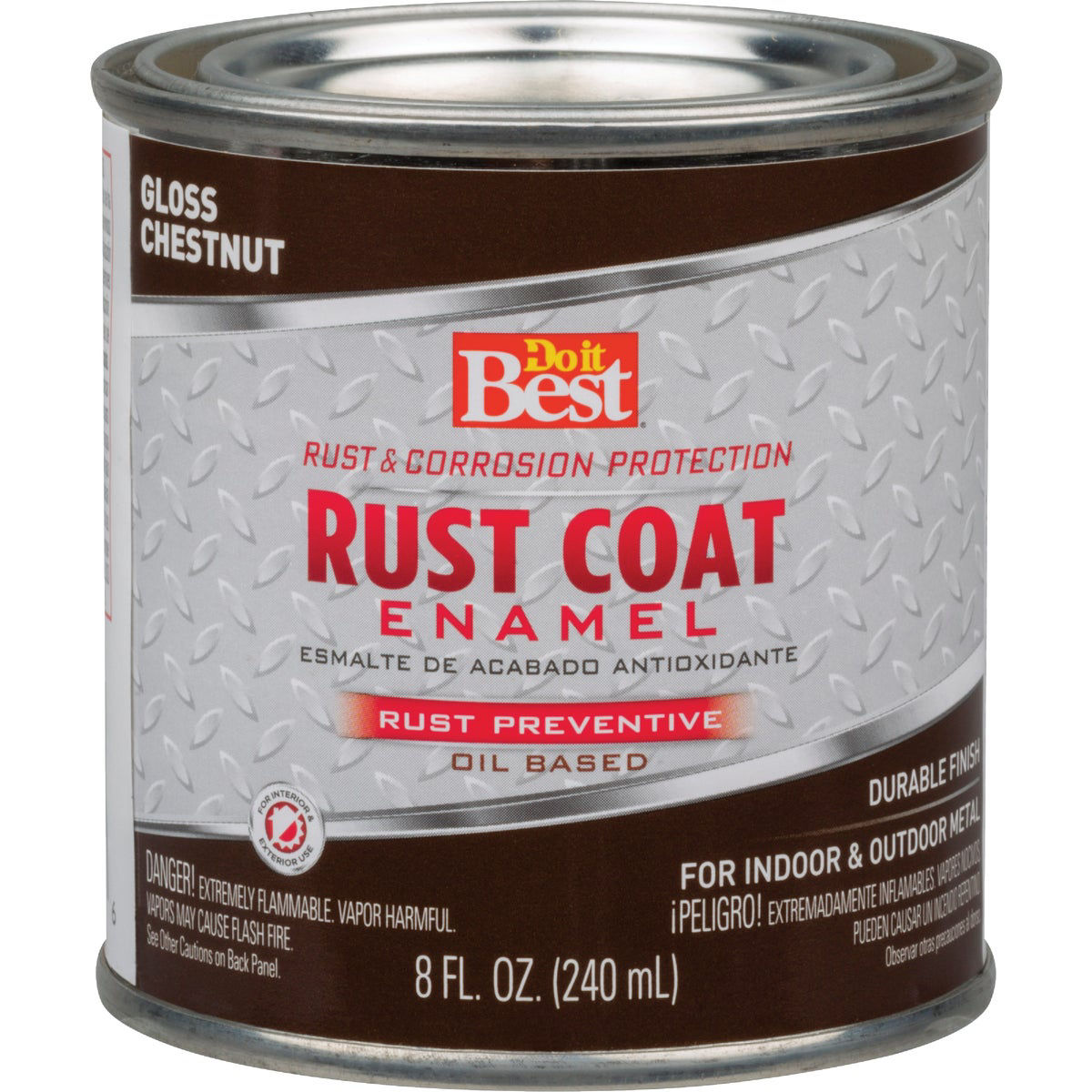 Do it Best Rust Coat Oil-Based Gloss Enamel, Chestnut, 1/2 Pt. | Do it Best