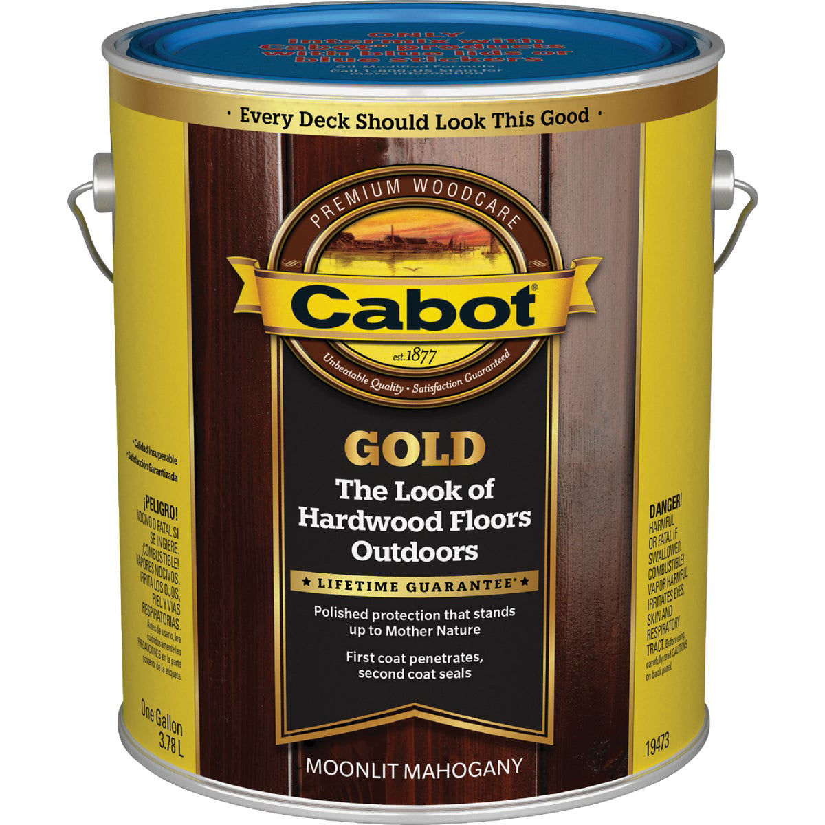 Cabot Gold Low VOC Exterior Stain, 19473 Moonlit Mahogany, 1 Gal. | Do ...