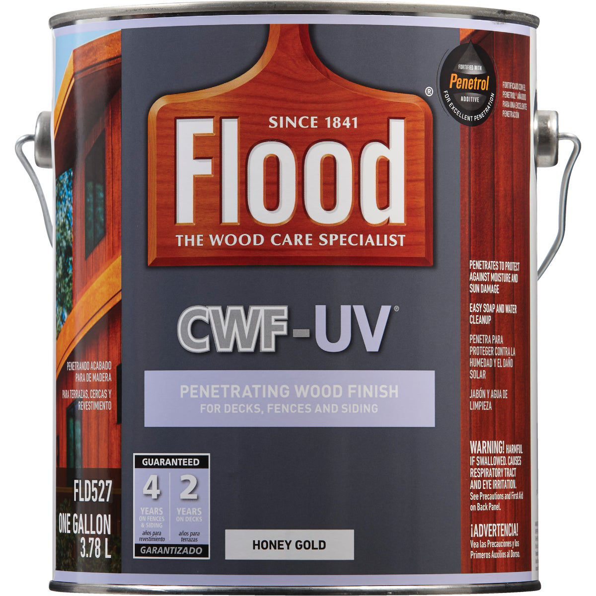 Flood CWF-UV Oil-Modified Fence Deck and Siding Wood Finish, Honey Gold ...