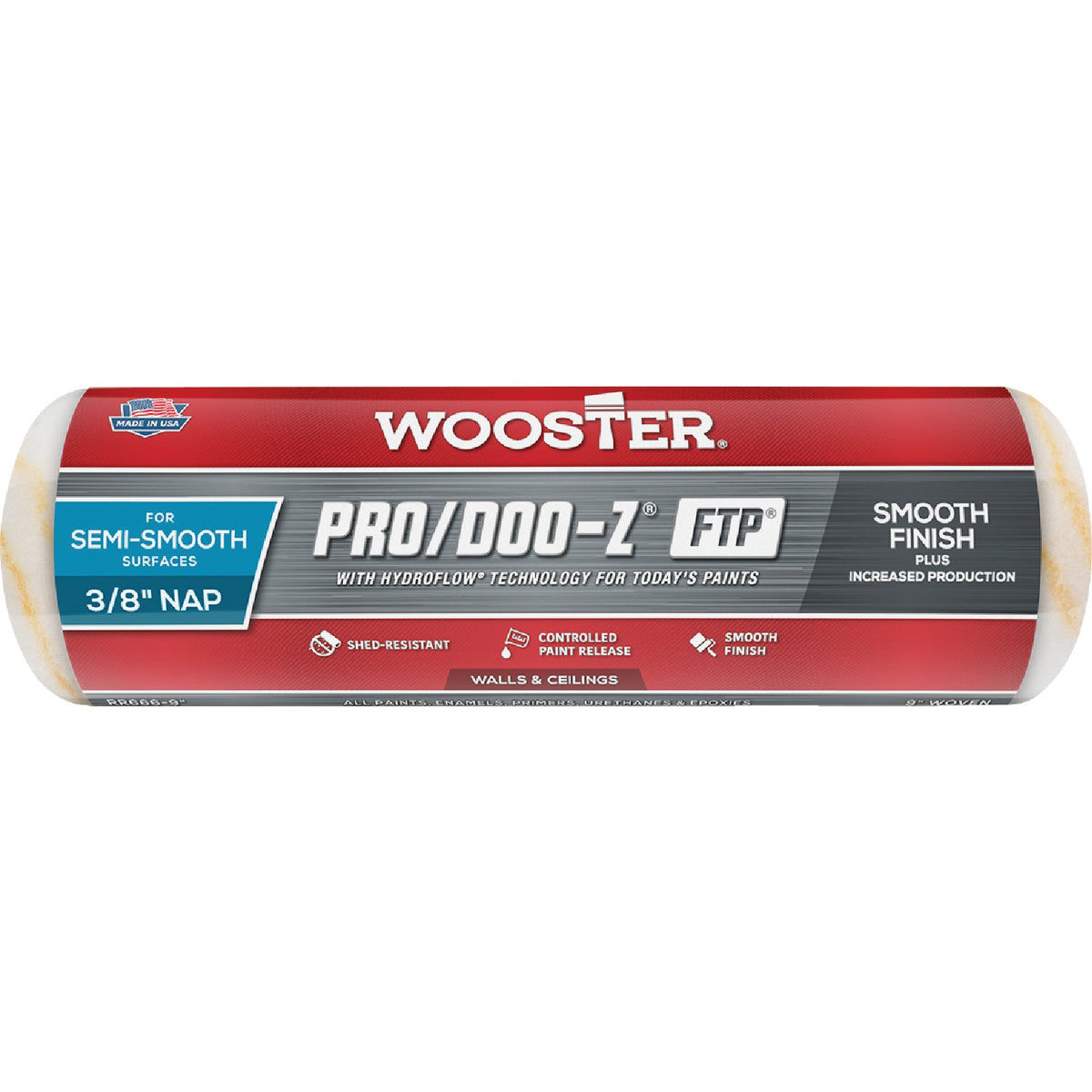 Wooster Pro/Doo-Z FTP 9 In. x 3/8 In. Woven Fabric Roller Cover | Do it ...