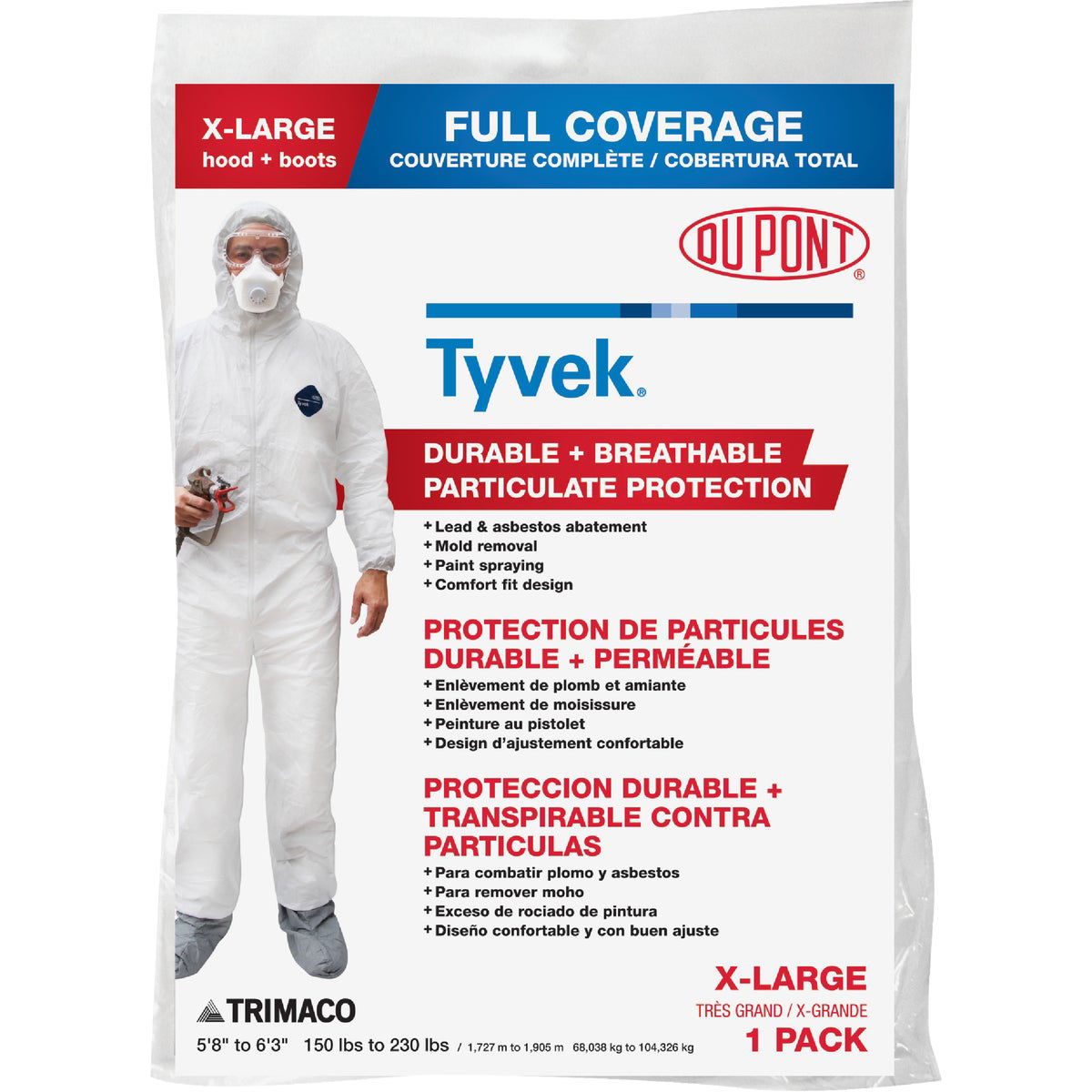Trimaco DuPont Tyvek XL Painters Coverall with Hood and Boots | Do it Best
