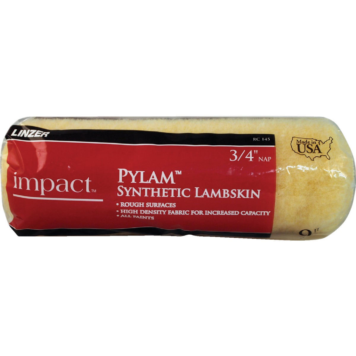 Linzer Impact 9 In. x 3/4 In. Pylam Synthetic Lambskin Roller Cover ...
