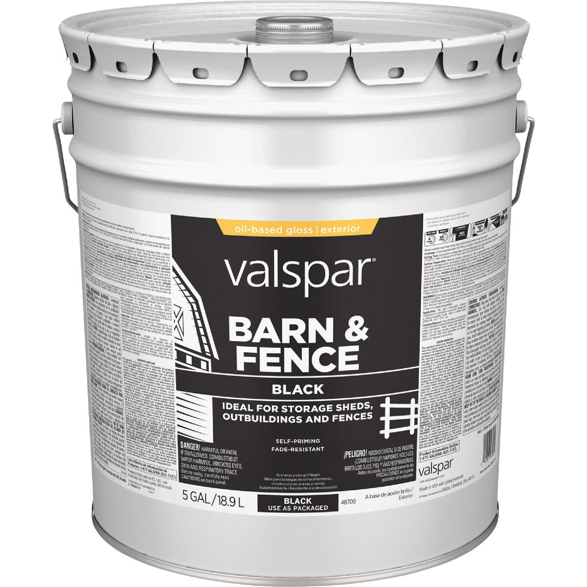 Valspar Alkyd Exterior Oil Paint & Primer In One Barn & Fence Paint ...