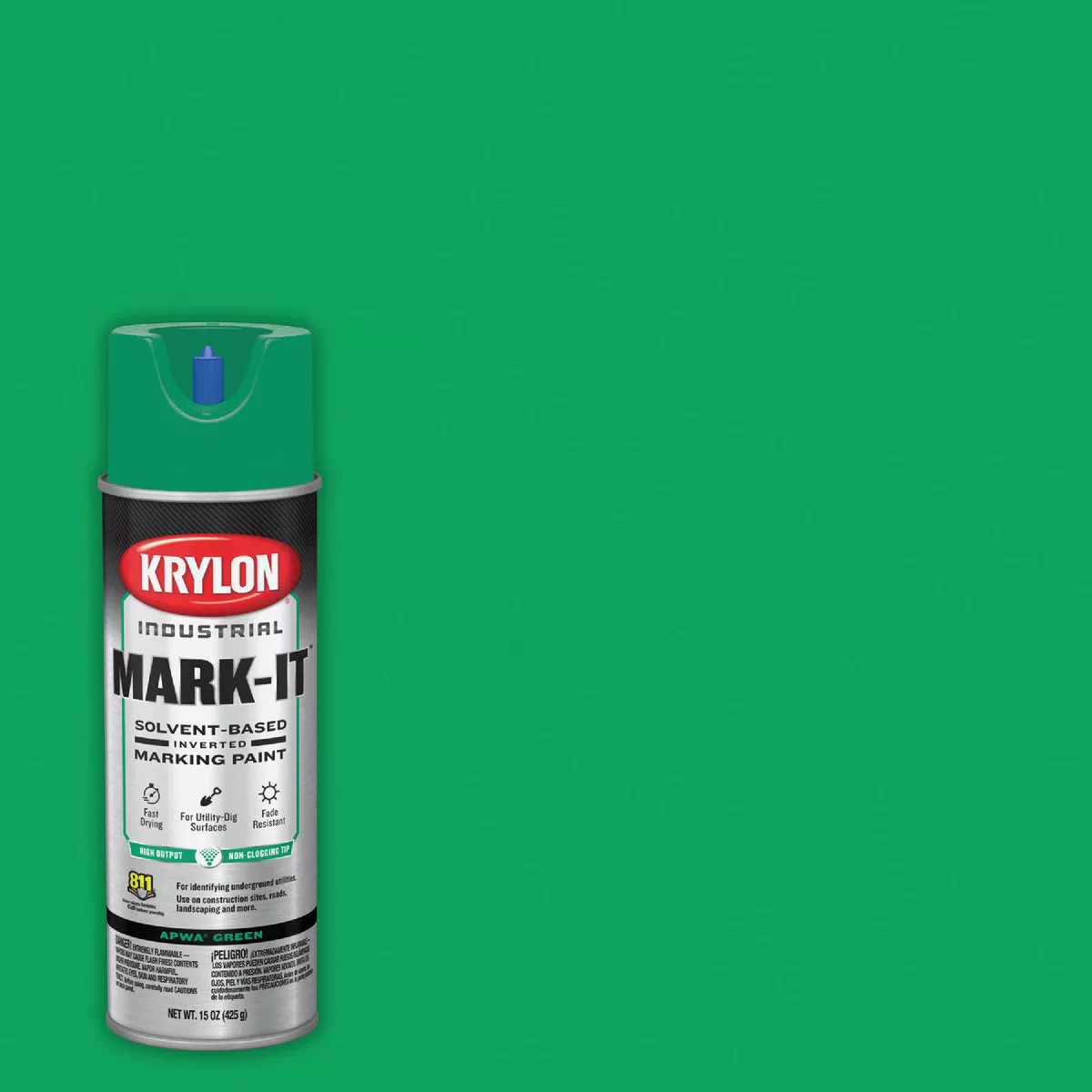 Krylon Mark-It 730408 Industrial SB APWA Green Inverted Marking Paint ...