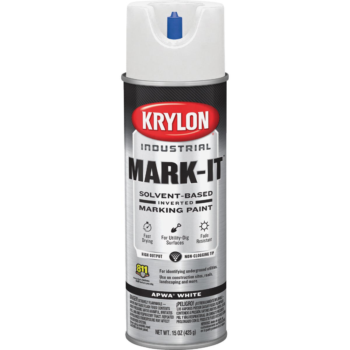 Krylon Mark-It 730008 Industrial SB APWA White Inverted Marking Paint ...