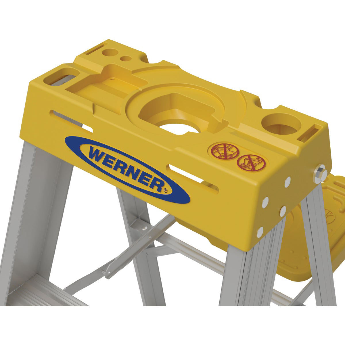 Werner 10 Ft. Aluminum Step Ladder with 300 Lb. Load Capacity Type IA ...