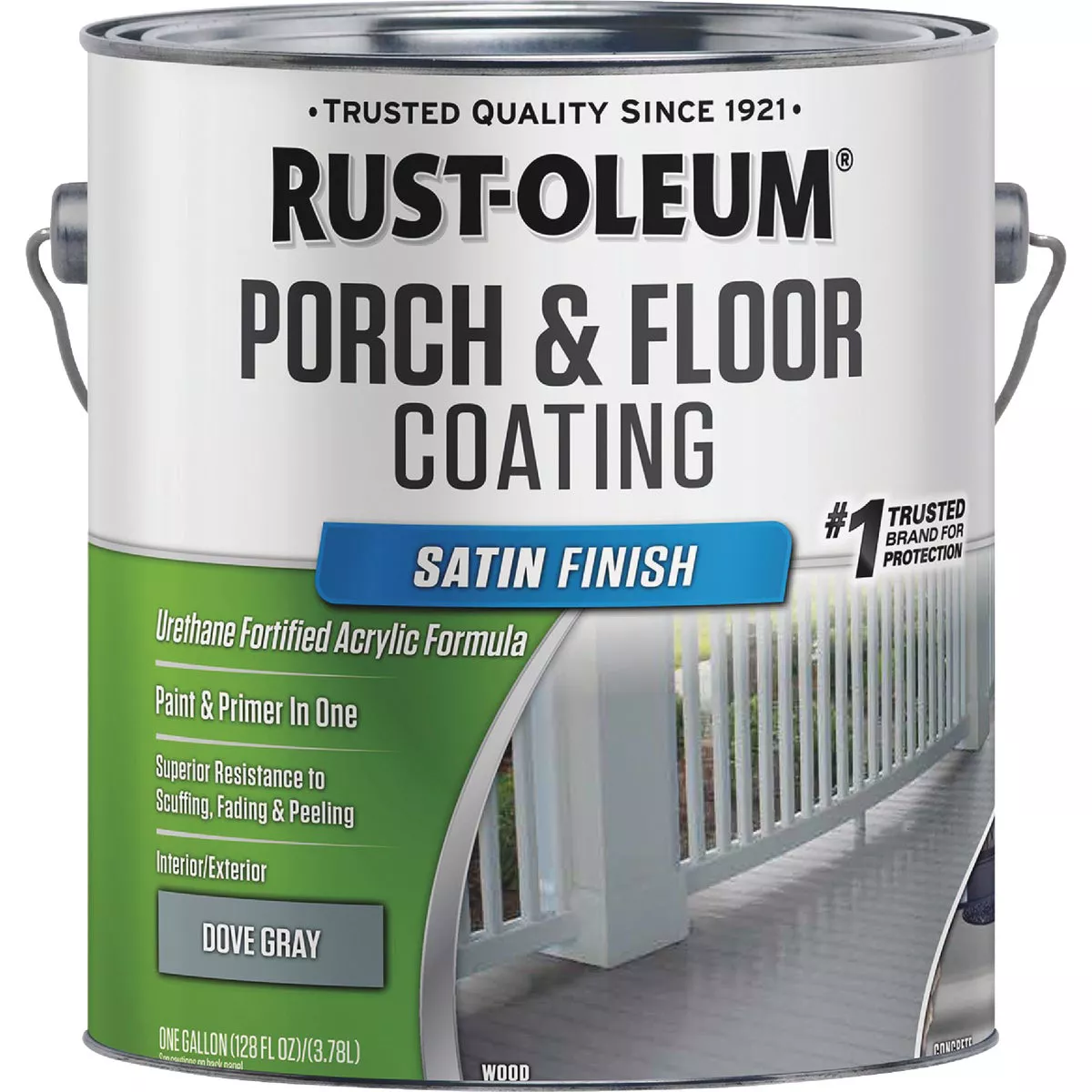 Rust-Oleum 1 Gal. Low VOC Porch and Floor Coating, Satin Dove Gray | Do ...