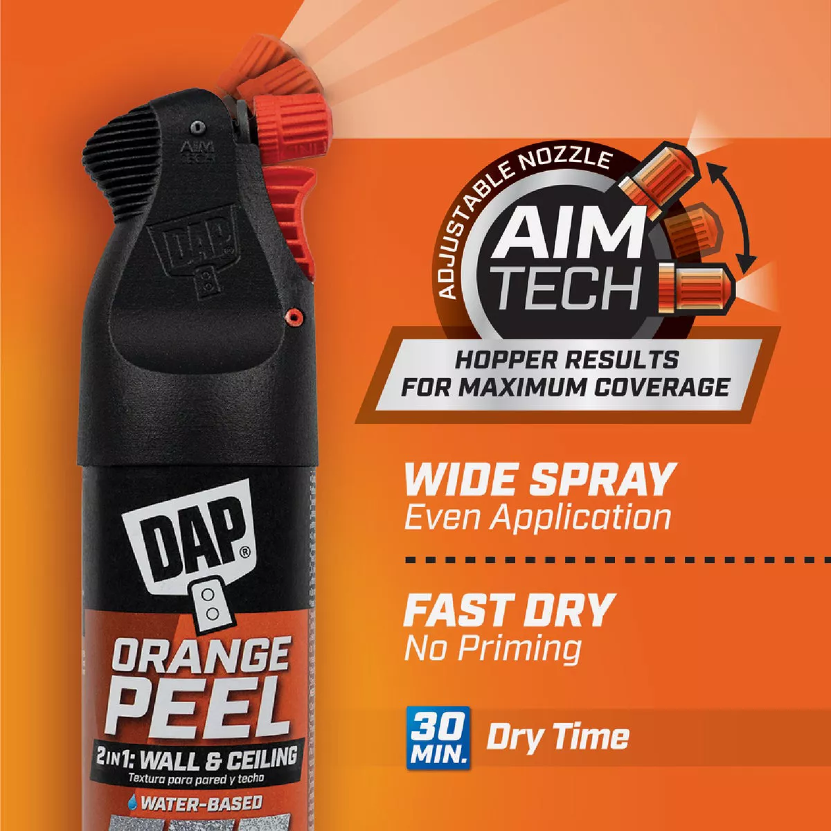 Dap 25 Oz. 2-In-1 Orange Peel Water Base Spray Texture with AimTech | Do it Best
