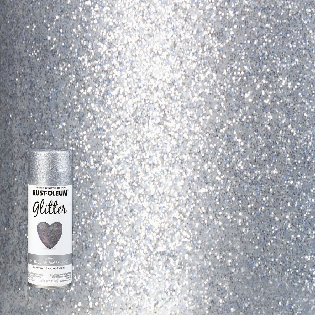 Rust-Oleum Imagine Craft & Hobby 10.25 Oz. Intense Silver Glitter Spray ...