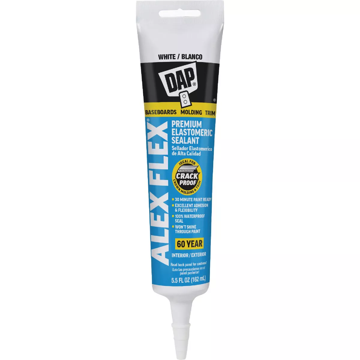 Dap Alex Flex 5.5 Oz. Premium Molding & Trim Acrylic Latex Siliconized ...