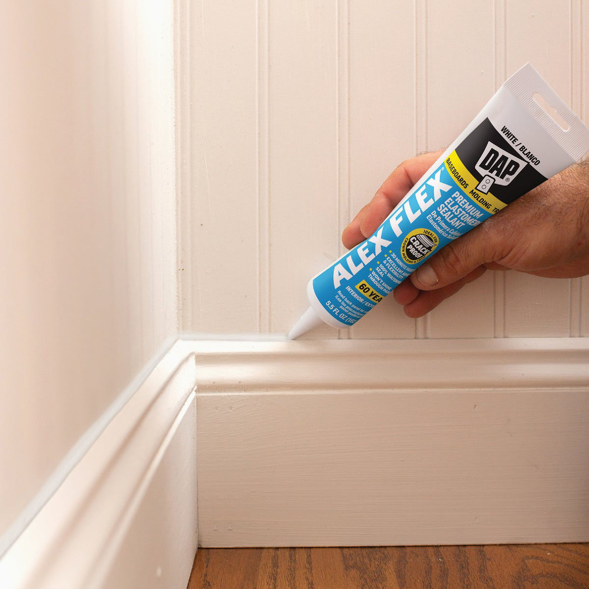 Dap Alex Flex 5.5 Oz. Premium Molding & Trim Acrylic Latex Siliconized ...