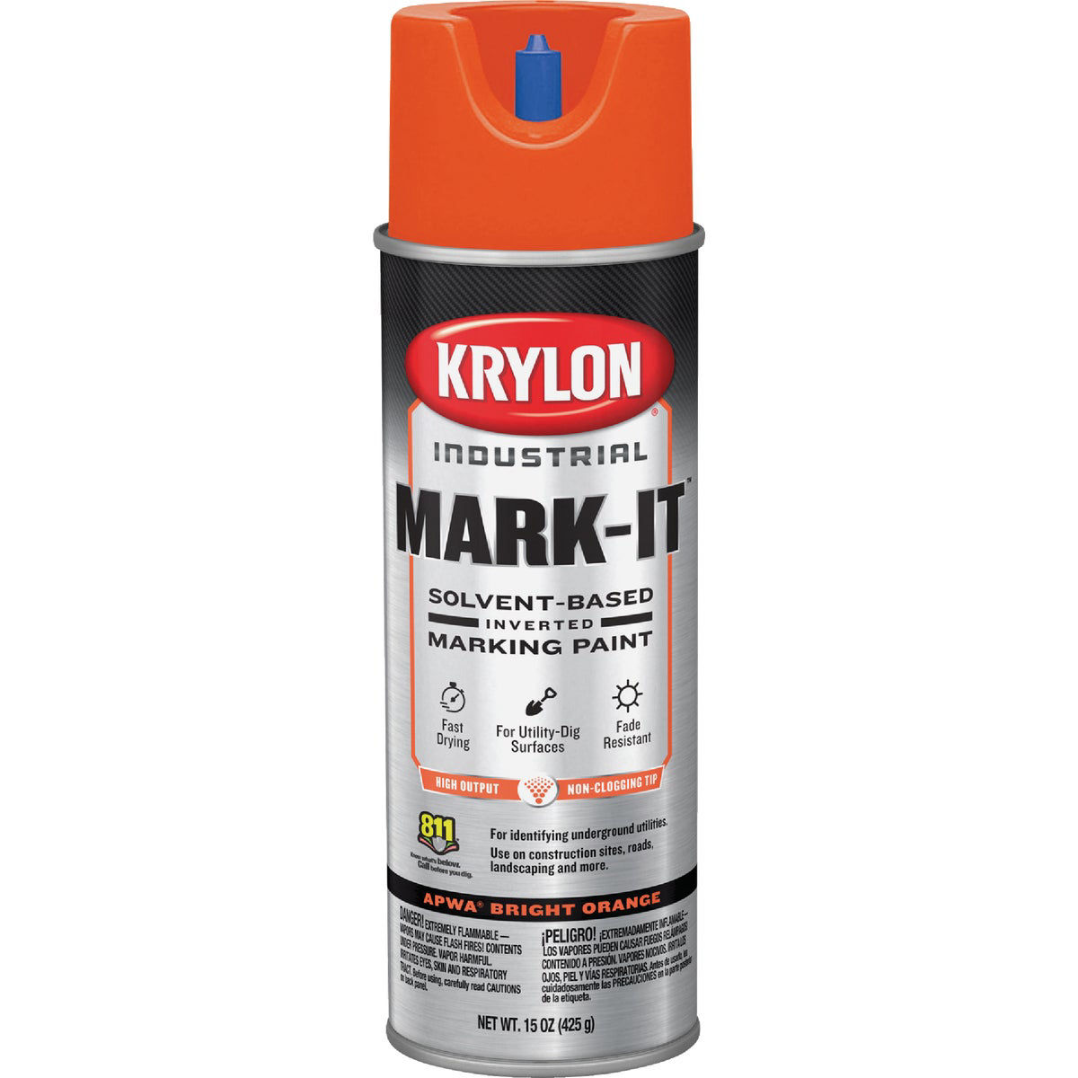 Krylon Mark-It 730608 Industrial SB APWA Bright Orange Inverted Marking ...