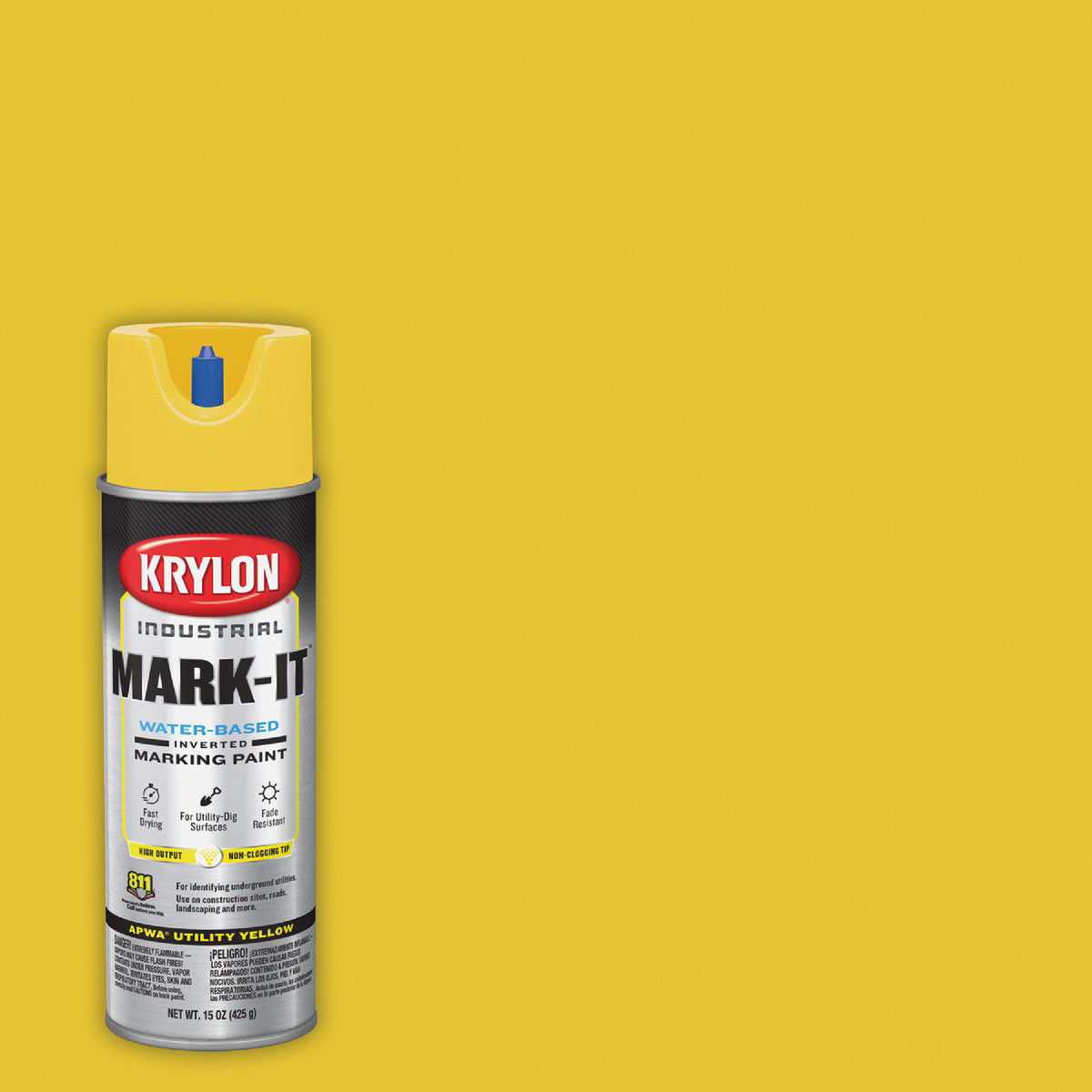 Krylon Mark-It 731708 Industrial WB APWA Utility Yellow Inverted ...