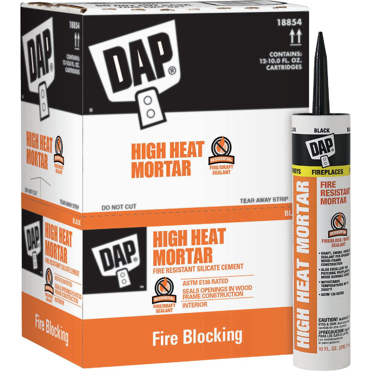 Dap 10.1 Oz. Black Fire Resistant Mortar Hi-Temp Sealant | Do it Best