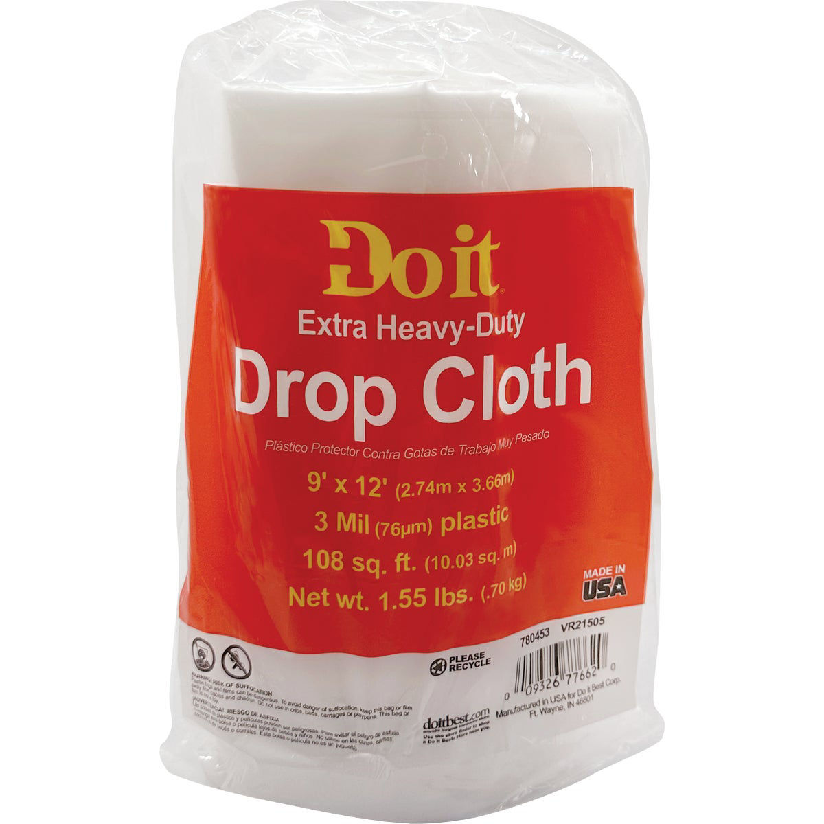 Do it Plastic 9 Ft. x 12 Ft. 3 mil Drop Cloth | Do it Best