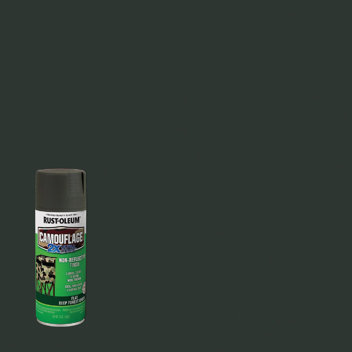 Rust-Oleum Camouflage 2X Ultra Cover 12 Oz. Flat Spray Paint, Deep ...