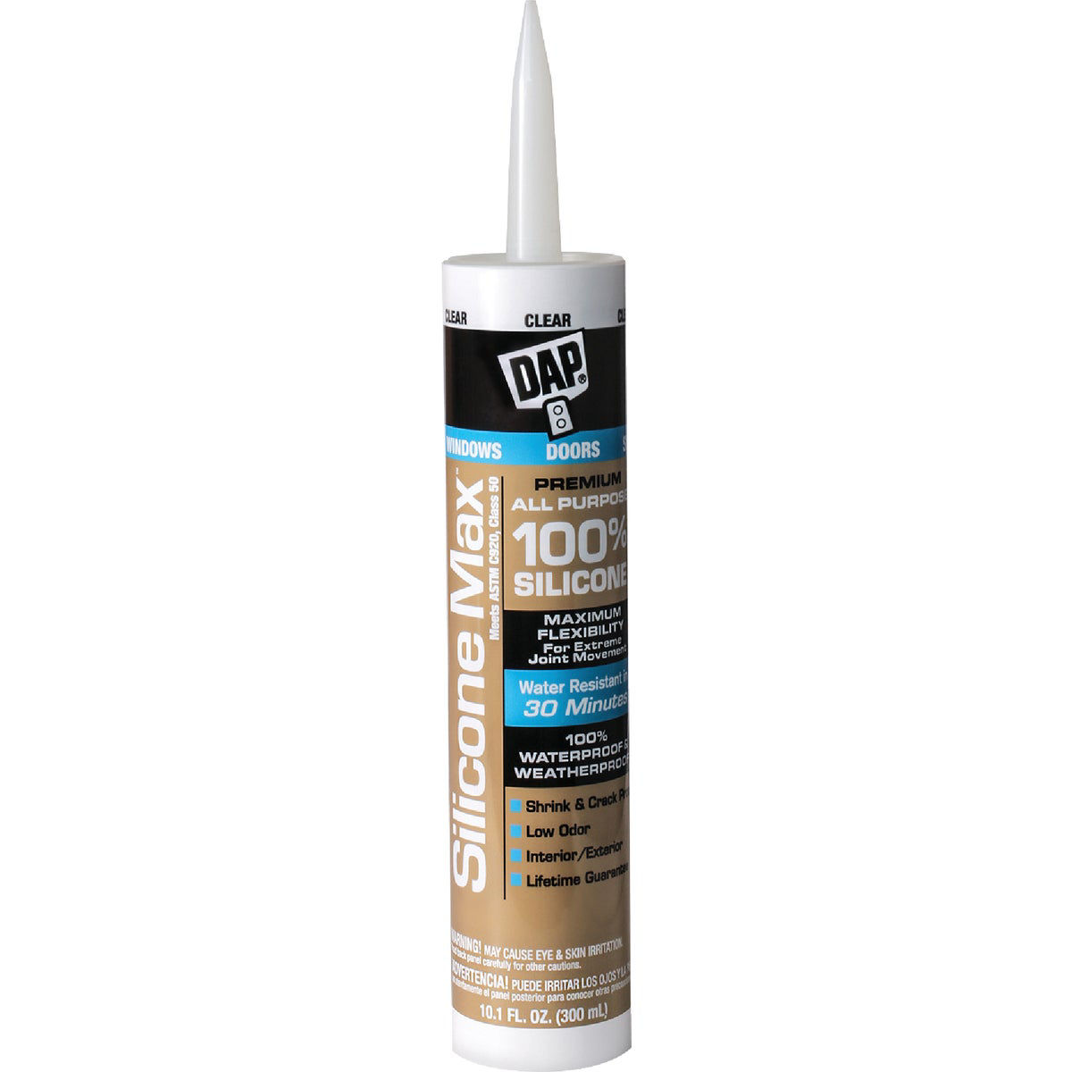 DAP Silicone Max 10.1 Oz. Clear Premium All Purpose100% Silicone ...