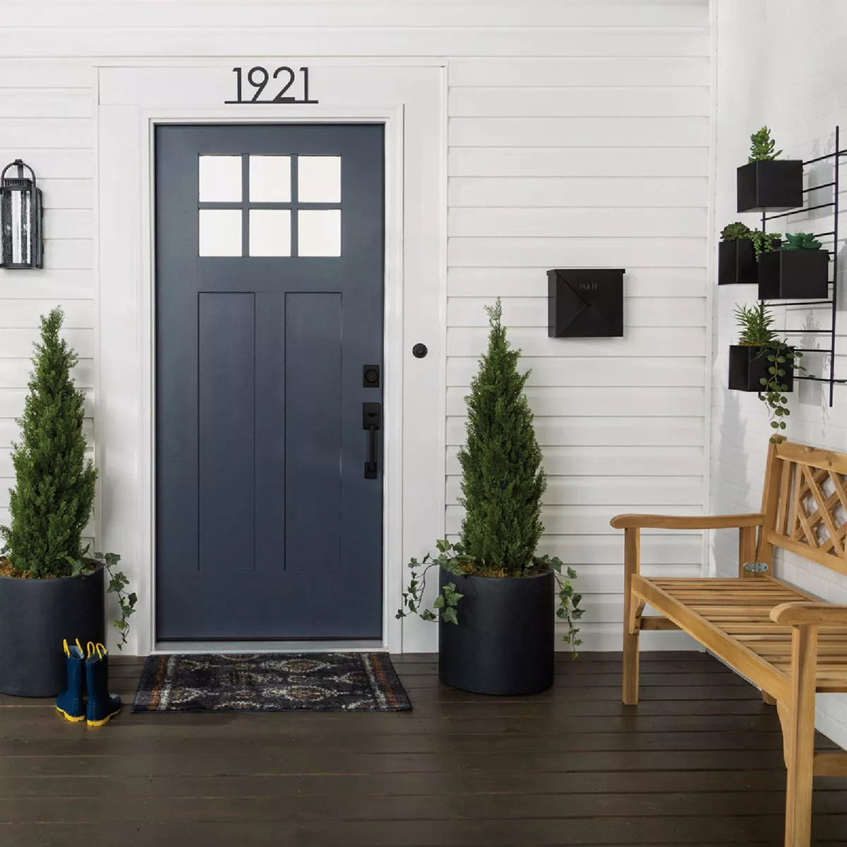 Rust-Oleum Stops Rust 1 Qt. Satin Nantucket Navy Door and Trim Paint ...