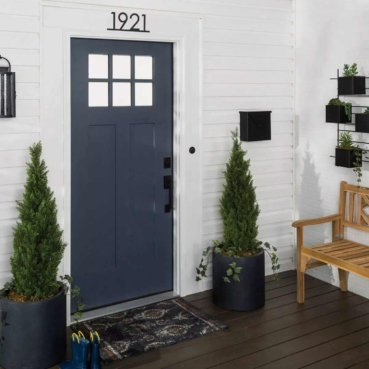 Rust-Oleum Stops Rust 1 Qt. Satin Nantucket Navy Door and Trim Paint ...
