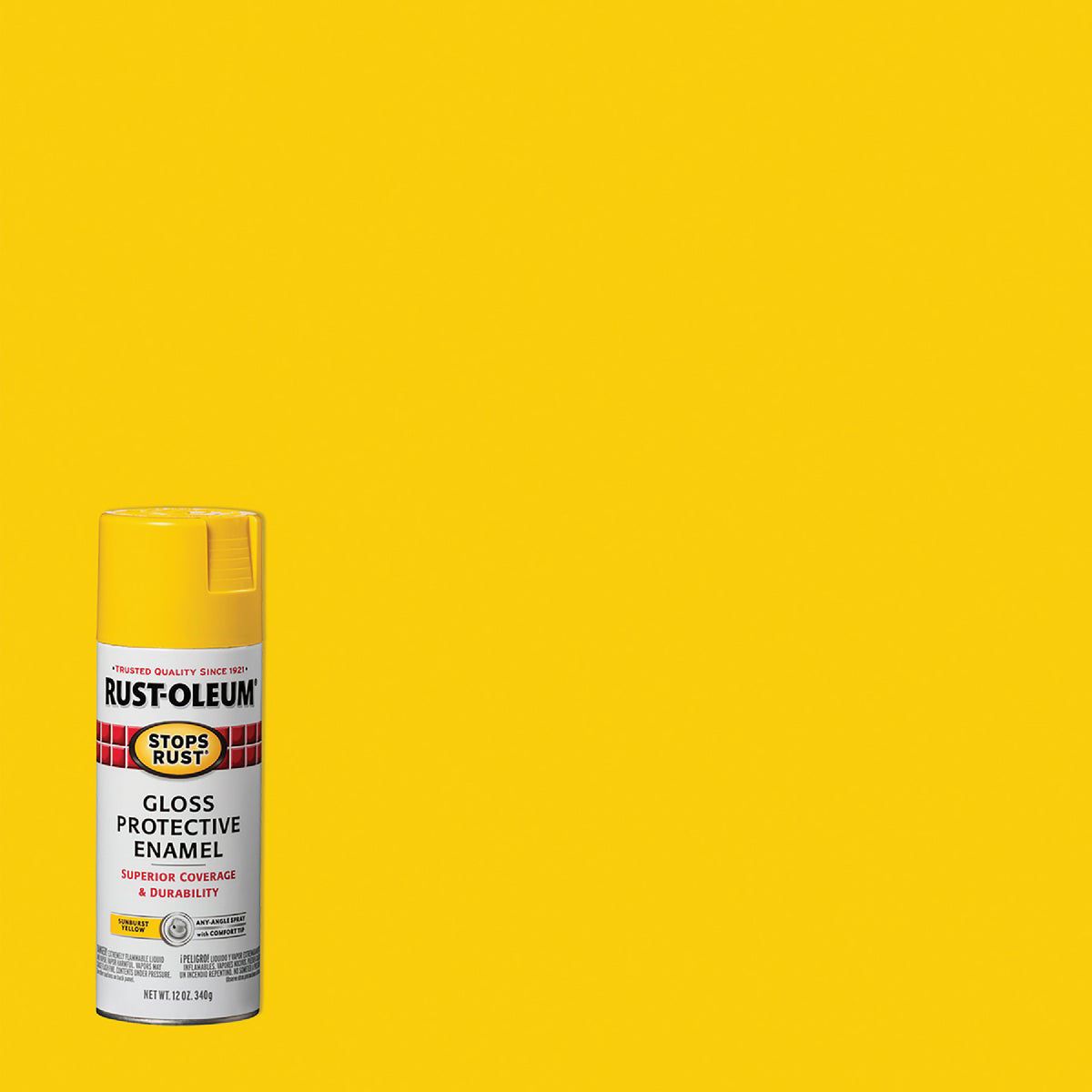 Rust-Oleum Stops Rust Sunburst Yellow Gloss 12 Oz. Anti-Rust Spray ...