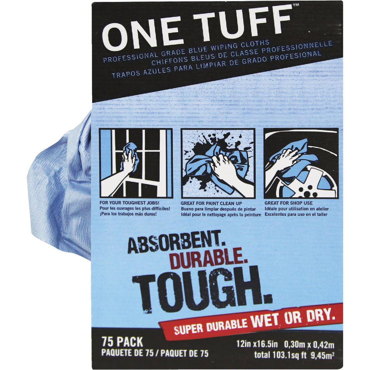 Trimaco One Tuff Wiper Cloths (75-Pack) | Do it Best