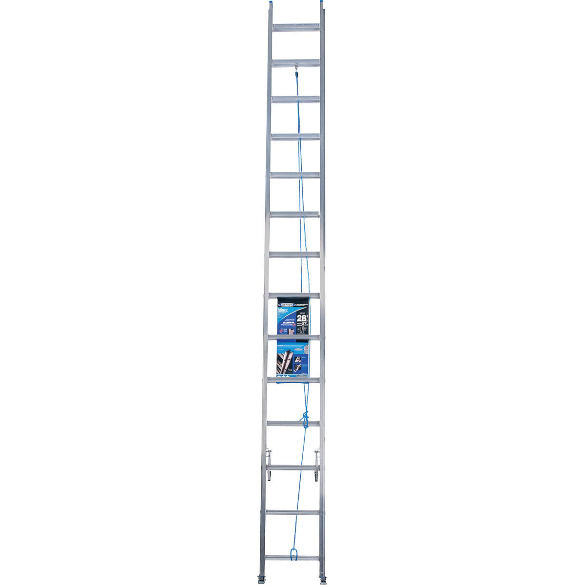 Werner 28 Ft. Aluminum Extension Ladder with 250 Lb. Load Capacity Type ...