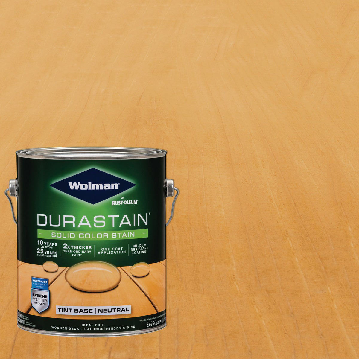 Wolman DuraStain One Coat Solid Color Exterior Stain, Neutral Base, 1 ...
