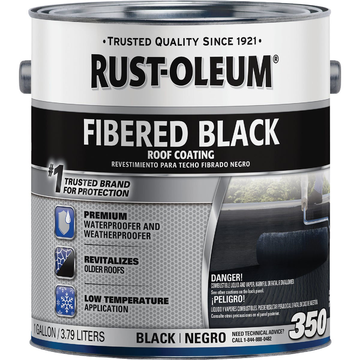 Rust-Oleum 350 1 Gal. Fibered Black Roof Coating | Do it Best