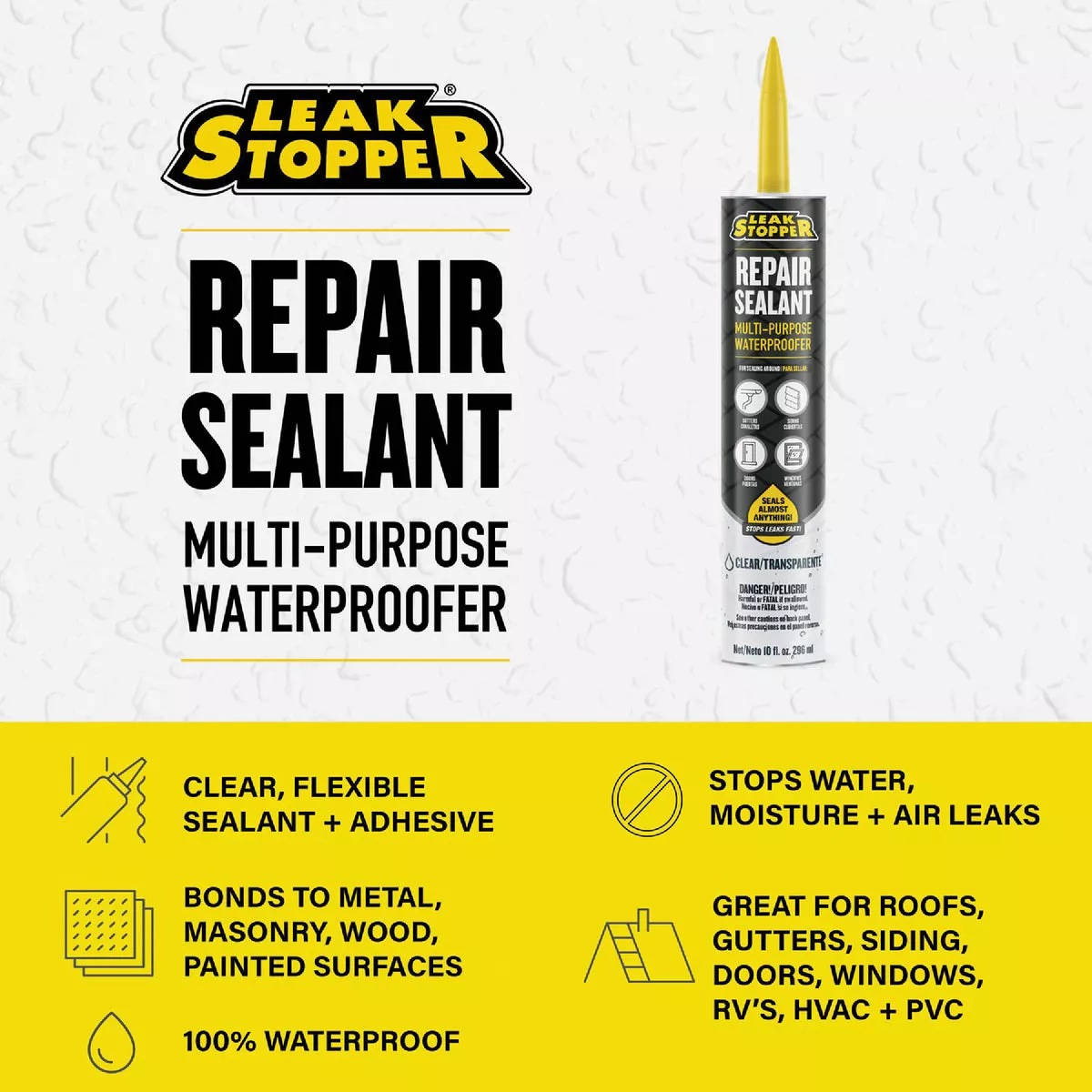 Leak Stopper 10 Oz. Clear Rubber Flexx Flexible Sealant | Do it Best