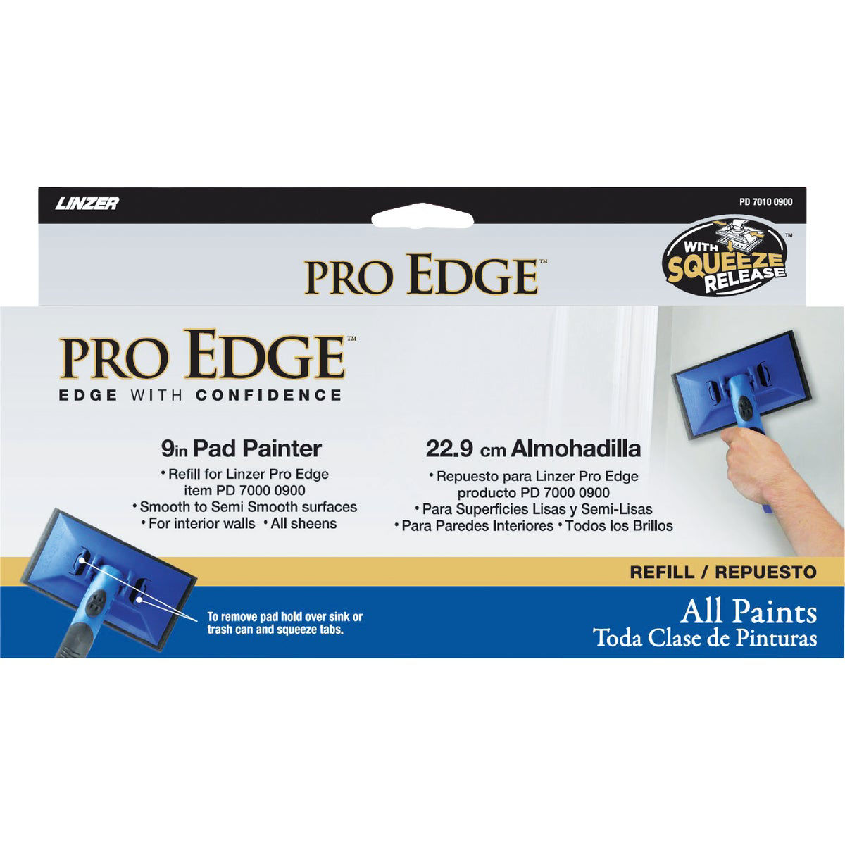 Linzer Pro Edge 9 In. Pad Painter Refill for Smooth to Semi-Smooth ...