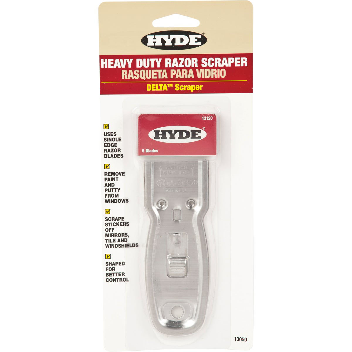 Hyde Delta Heavy Duty Retractable Razor Scraper with 5 Blades | Do it Best
