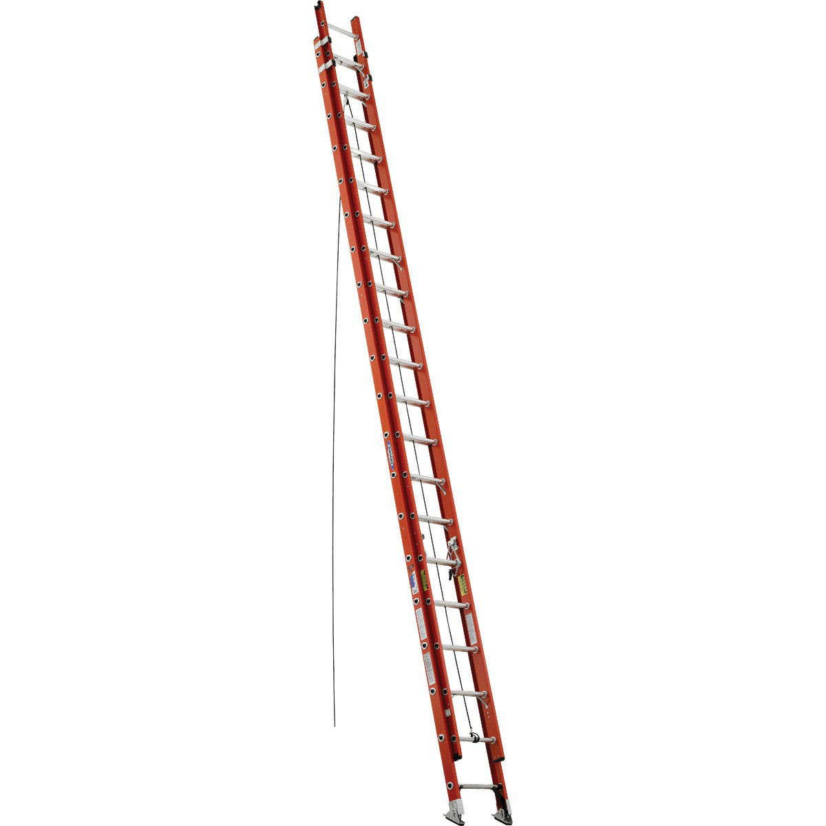 Werner 40 Ft. Fiberglass Extension Ladder with 300 Lb. Load Capacity ...