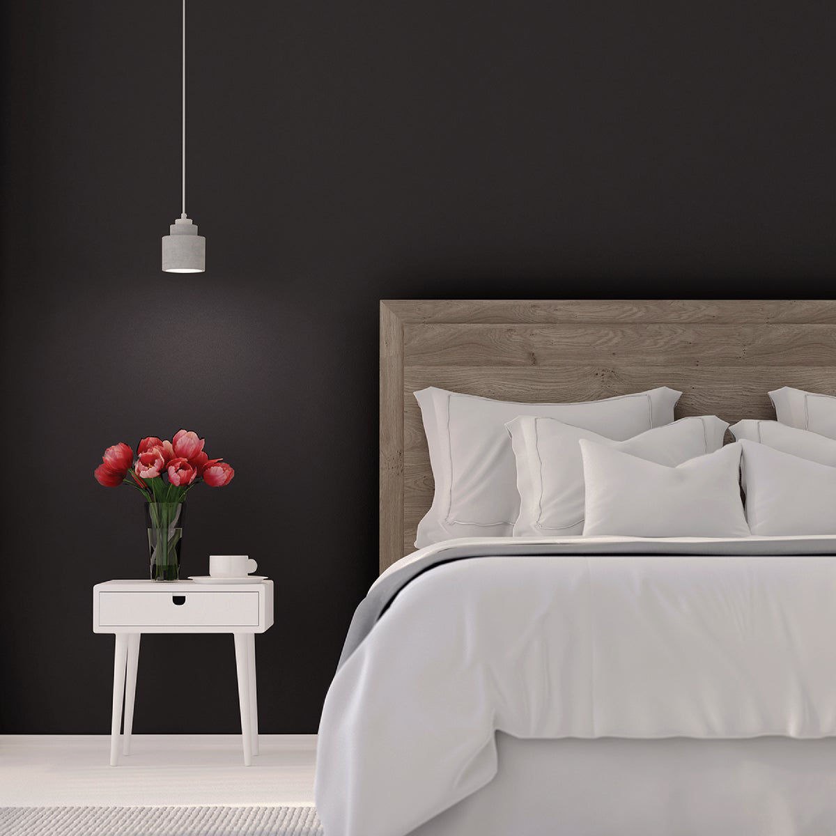 Rust-Oleum Sure Color Eggshell Black Interior Wall Paint and Primer ...