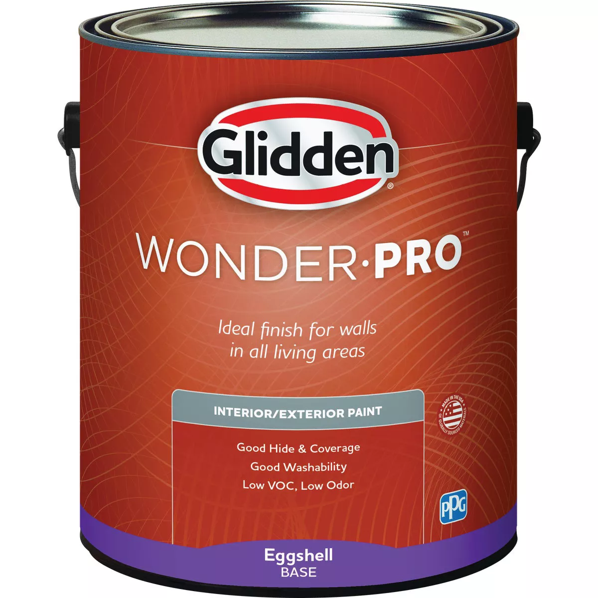 Glidden WonderPro Interior/Exterior Eggshell Paint, White & Pastel Base ...