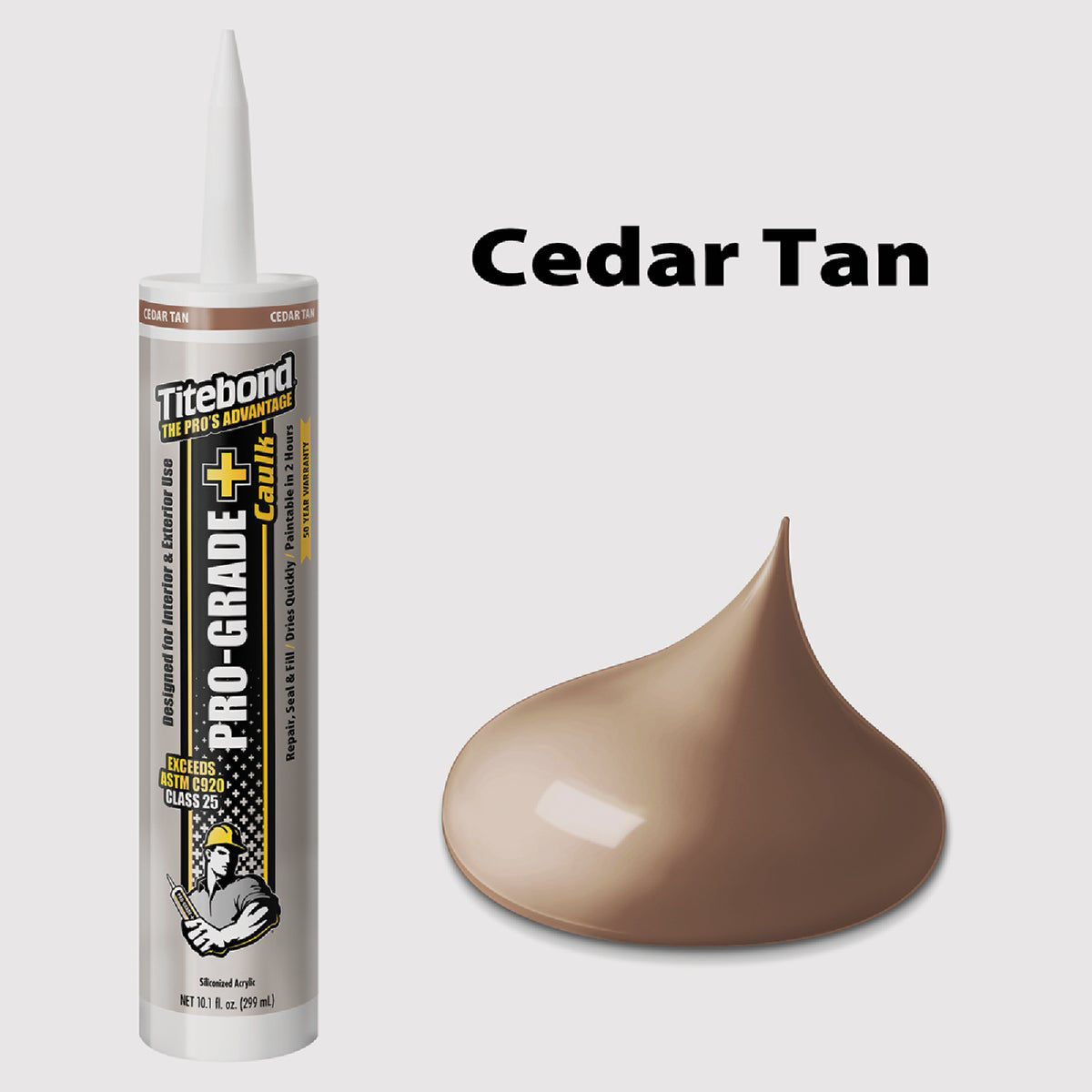 Titebond Pro-Grade Plus 10.1 Oz. Silicone Caulk, Cedar Tan | Do it Best