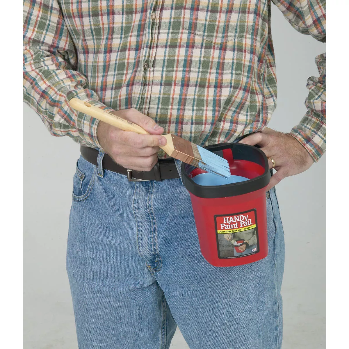 HANDy Paint Pail 1 Qt. Red Painter's Bucket w/Adjustable Strap And ...