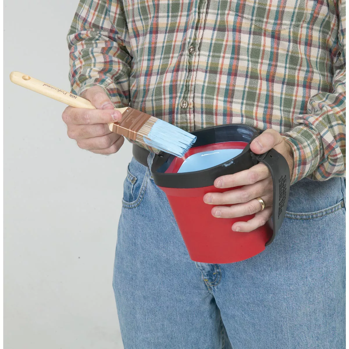HANDy Paint Pail 1 Qt. Red Painter's Bucket w/Adjustable Strap And ...