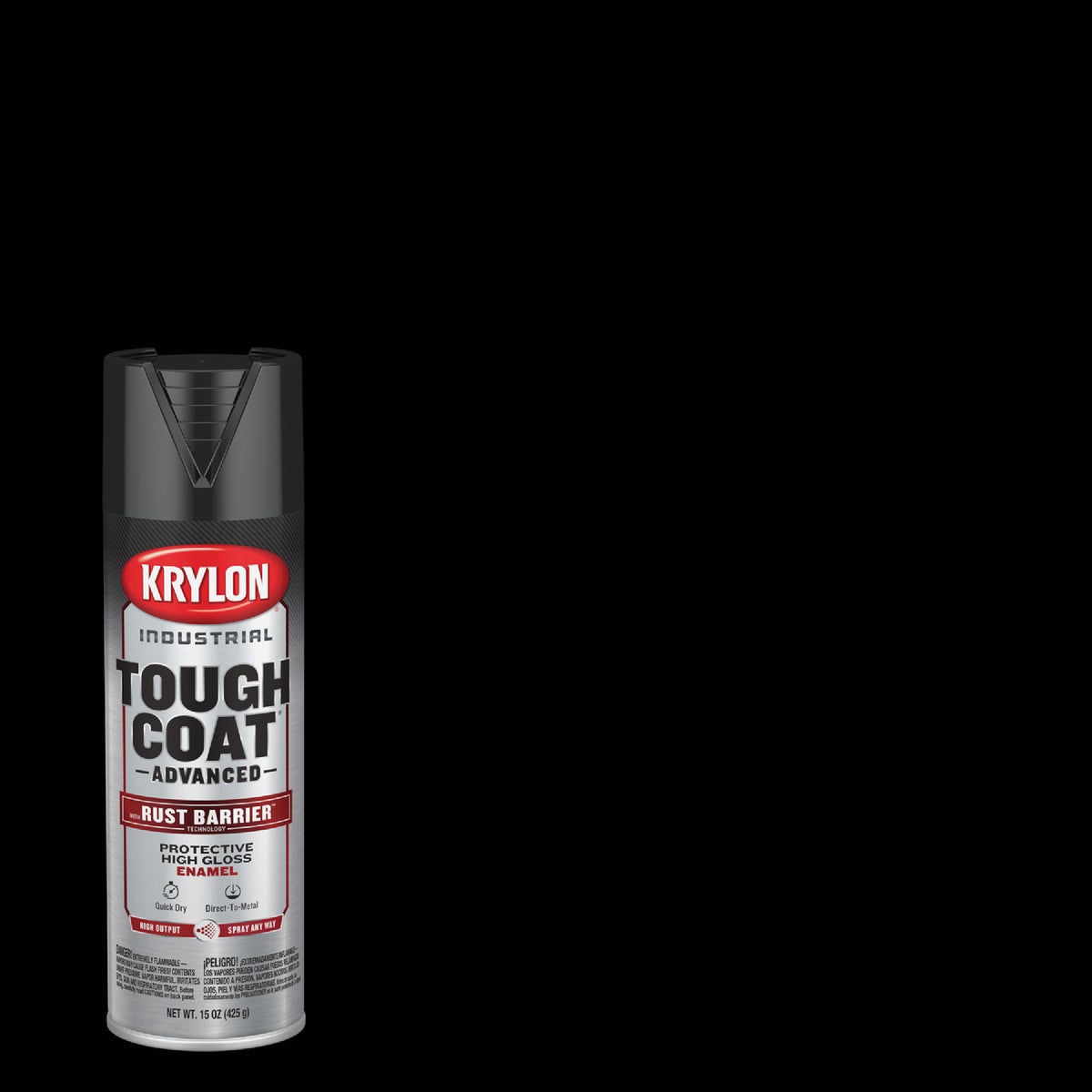 Krylon Industrial Tough Coat 15 Oz. Gloss Black Rust Barrier Spray ...