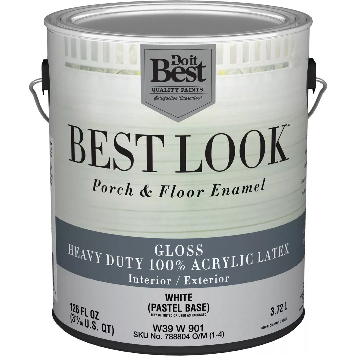 Best Look 1 Gal. White/Pastel Base Heavy-Duty Acrylic Latex Gloss Porch ...