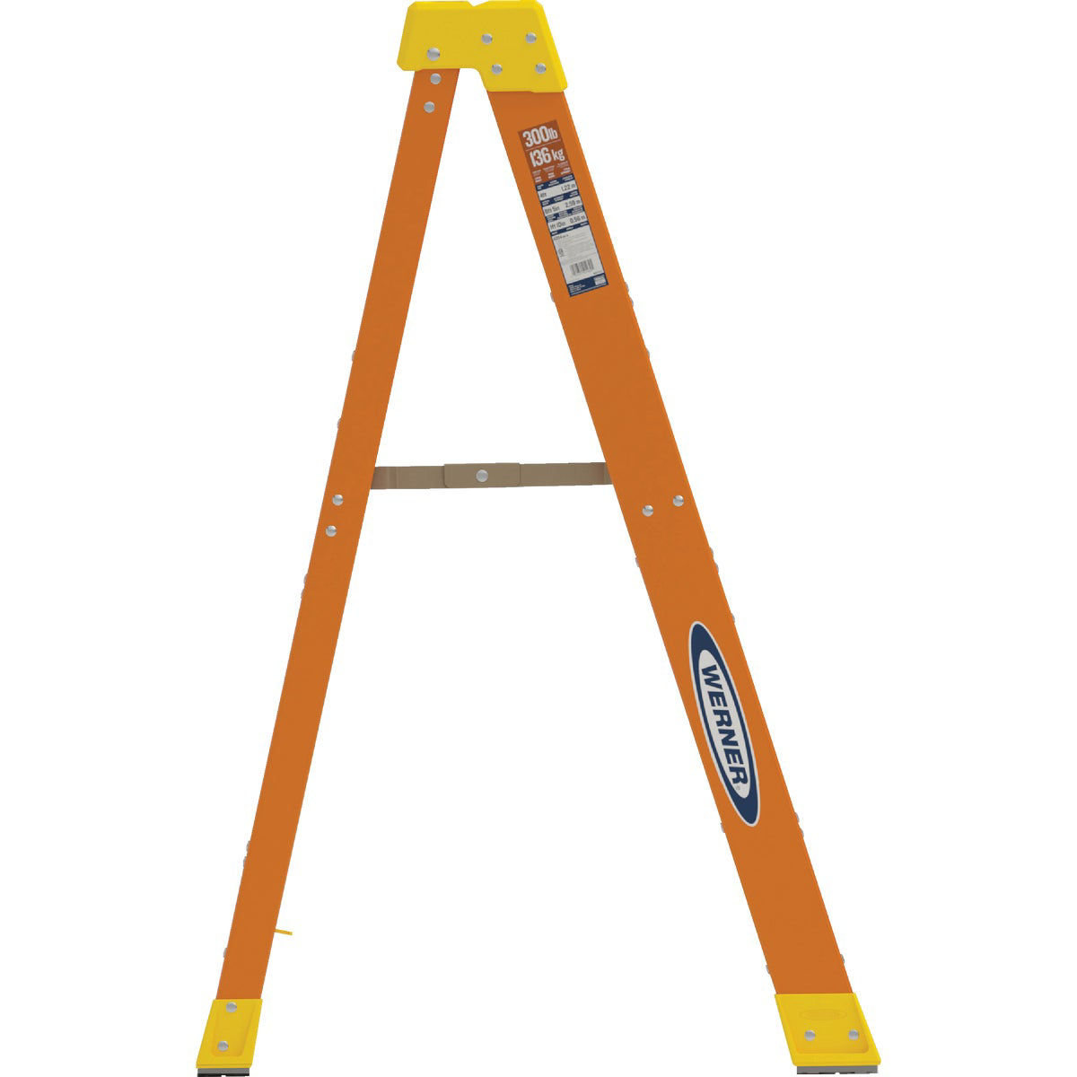 Werner 4 Ft. Fiberglass Step Ladder with 300 Lb. Load Capacity Type IA ...