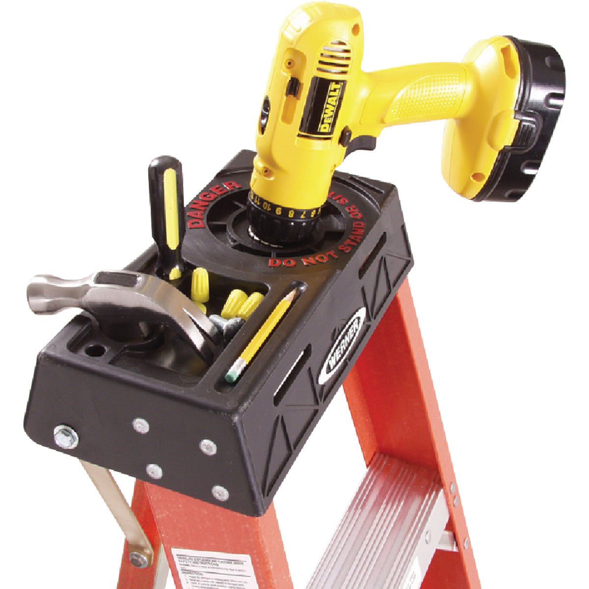 Werner 10 Ft. Fiberglass Tripod Step Ladder with 300 Lb. Load Capacity ...