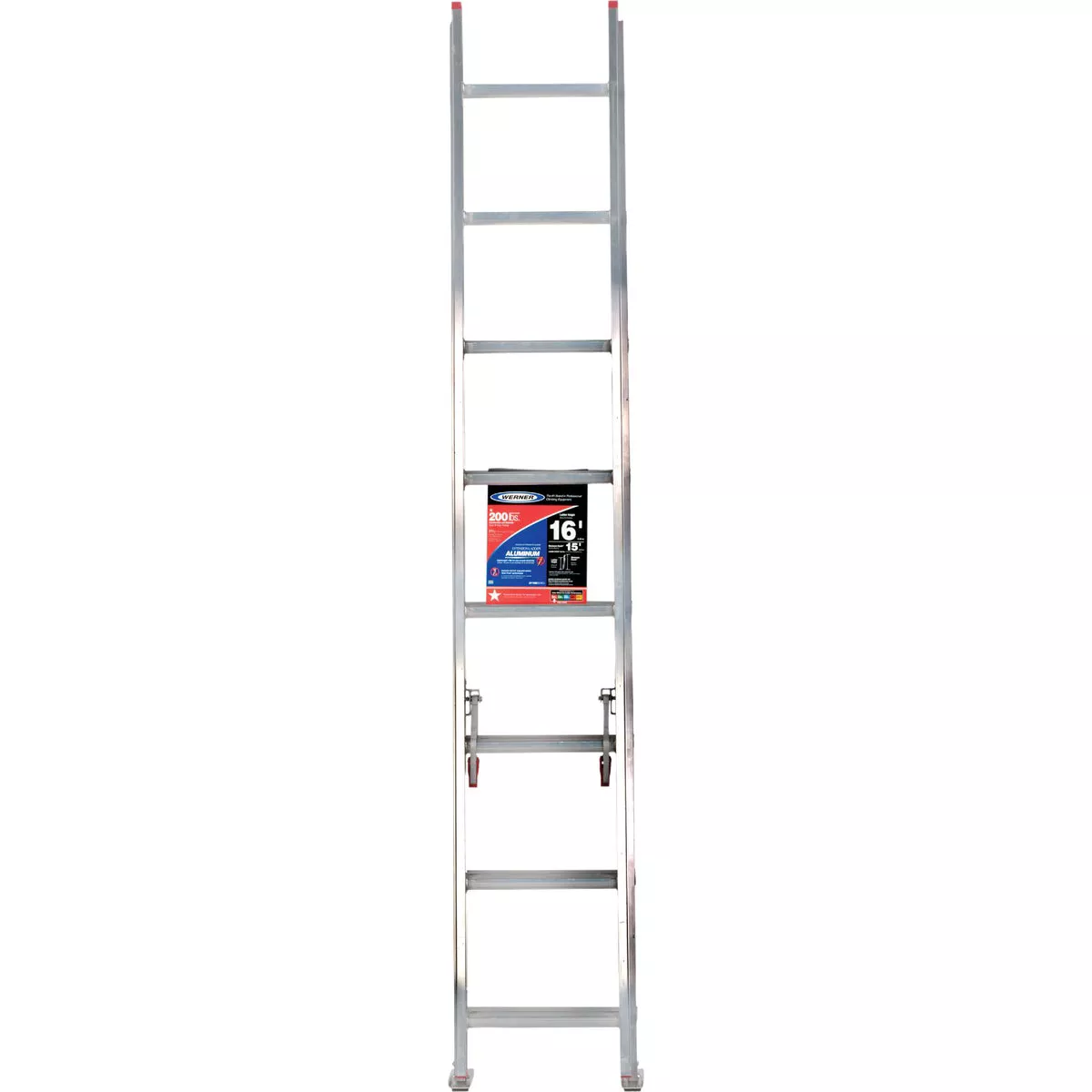 Werner 16 Ft. Aluminum Extension Ladder with 200 Lb. Load Capacity Type ...