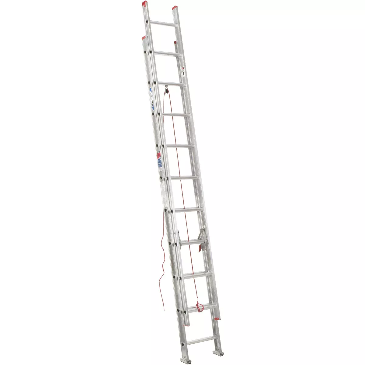 Werner 20 Ft. Aluminum Extension Ladder with 200 Lb. Load Capacity Type ...