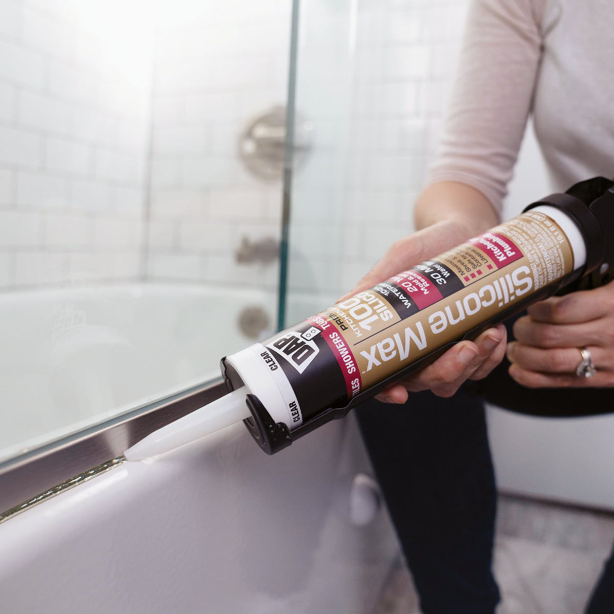 DAP Silicone Max 10 Oz. White Premium Kitchen, Bath & Plumbing 100% ...